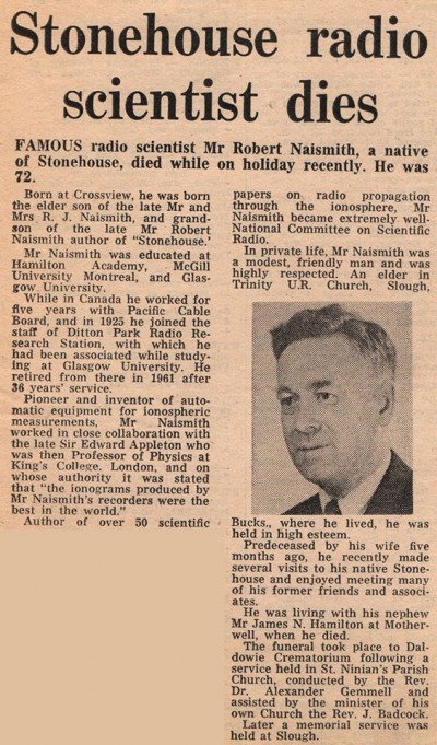 Robert J Naismith – Stonehouse Heritage